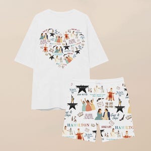 Hamilton Musical Tshirt and Shorts, Broadway Theater Pjs, Musical ...