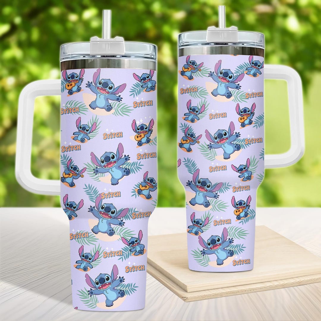 Stitch 40oz Tumbler, Cute Disney Lilo and Stitch Mug, Disney Insulated ...