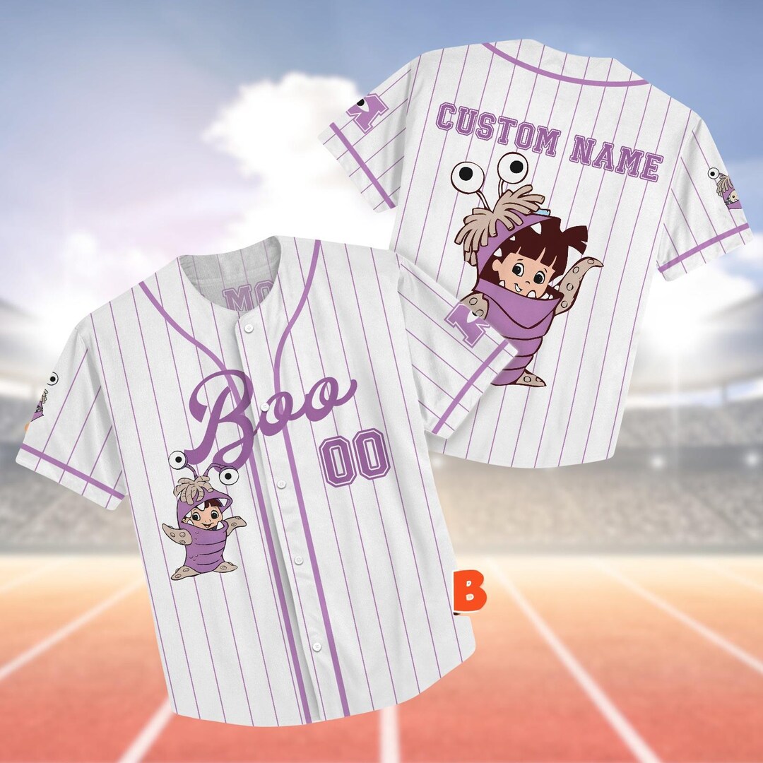 Custom Boo Monsters Inc Baseball Jersey, Disney Matching Baseball Shirt ...