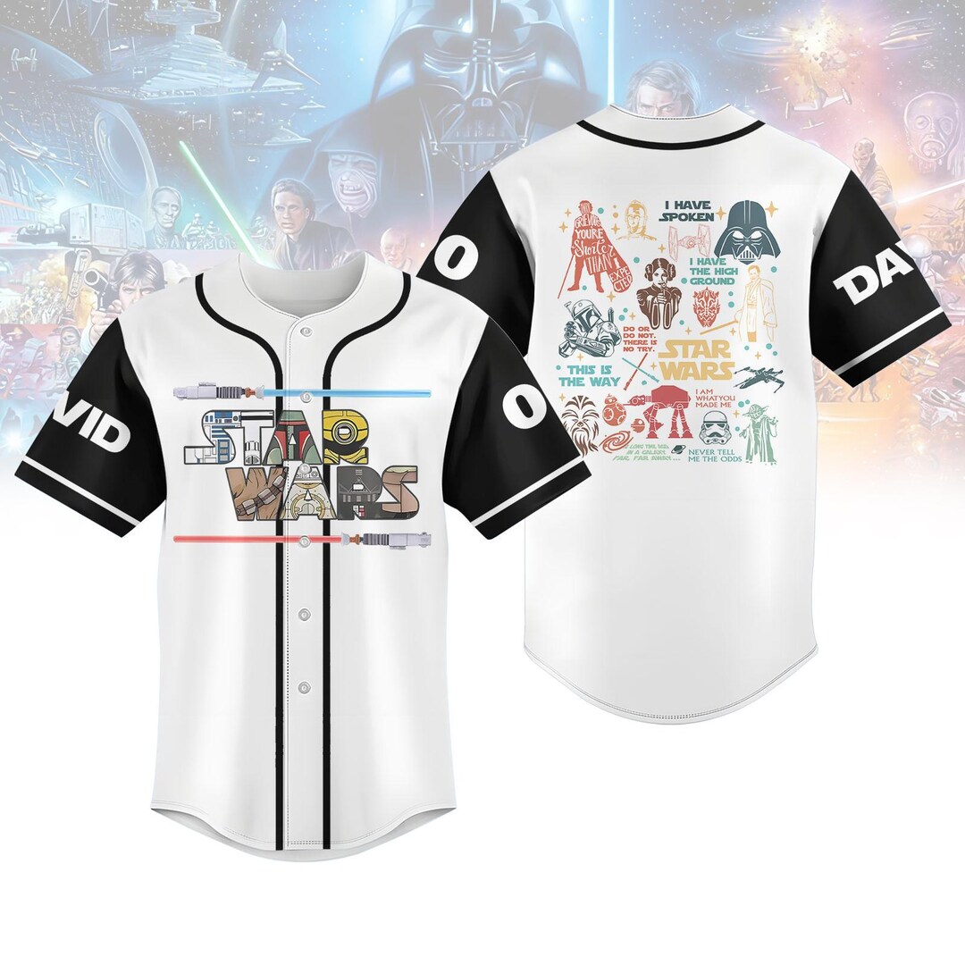Personalized Star Wars Baseball Jersey, Jedi Baseball Team Shirt ...