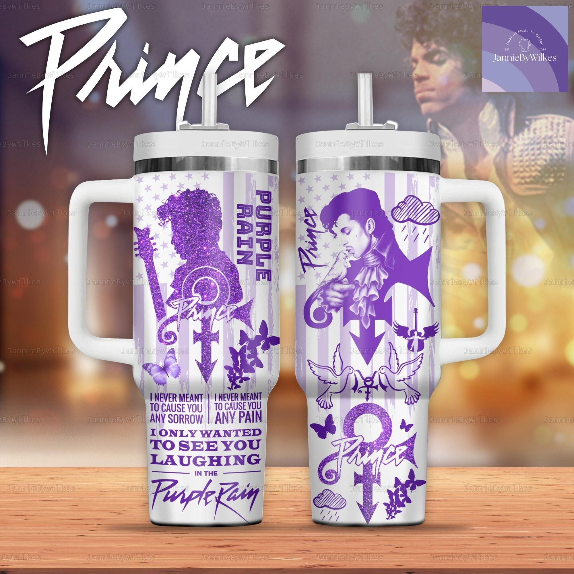 Prince Purple 40oz Tumbler, Prince Rain Tumbler, Prince Singer Tumbler ...