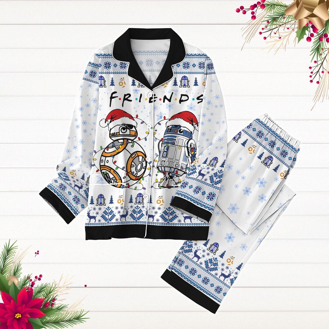 Star Wars Christmas Pajamas Set, R2D2 and Bb8 Holiday Pajamas, Santa ...