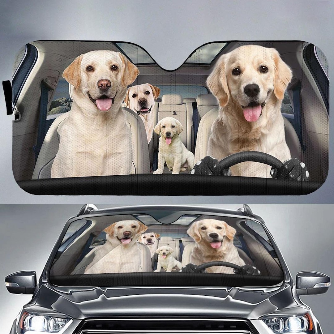 Labrador Car Sunshade, Labrador Auto Sunshade, Labrador Car Windshield ...