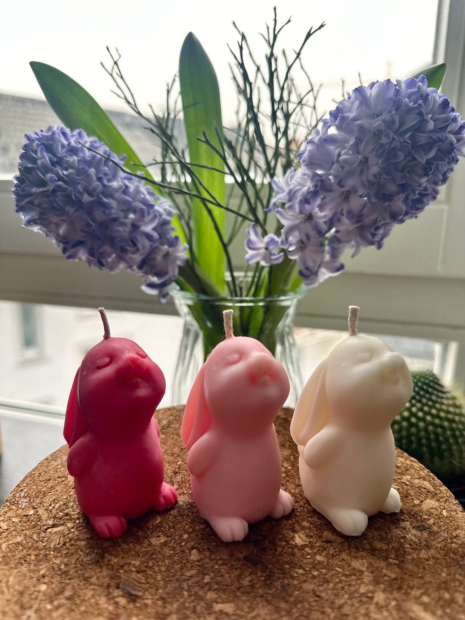 3 Adorable Bunnies Candle Set - Etsy
