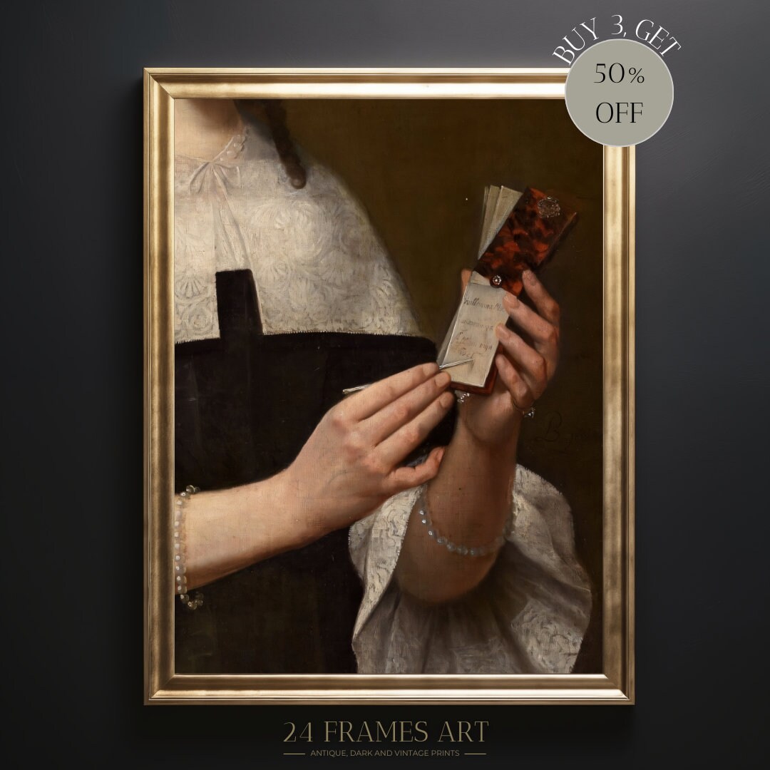 Baroque Vintage Hand Painting Vintage Hand Art Print Baroque Art Print ...