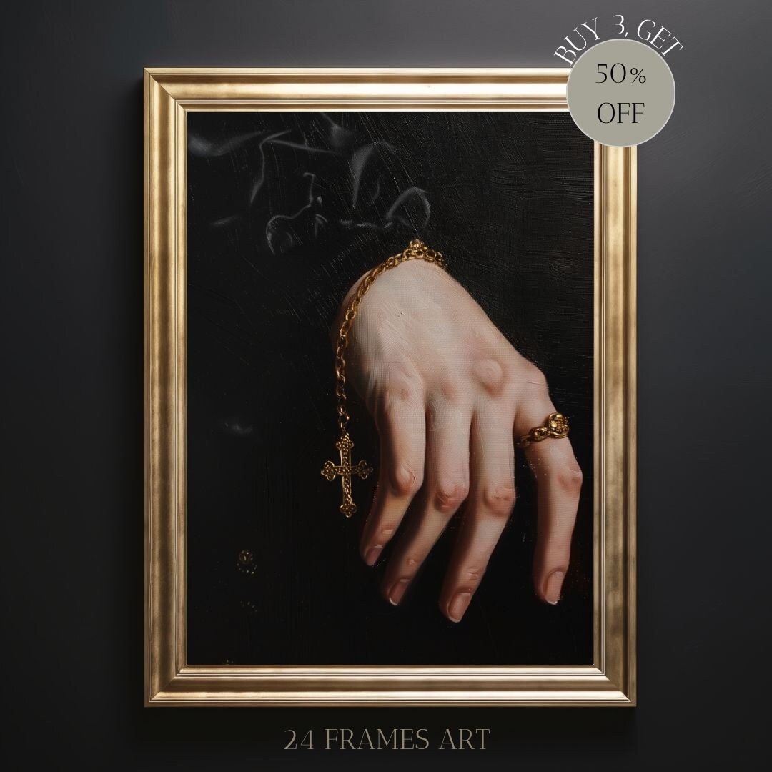 Dark Academia Hand Oil Painting Wall Art Hand Painting Biblical Art ...