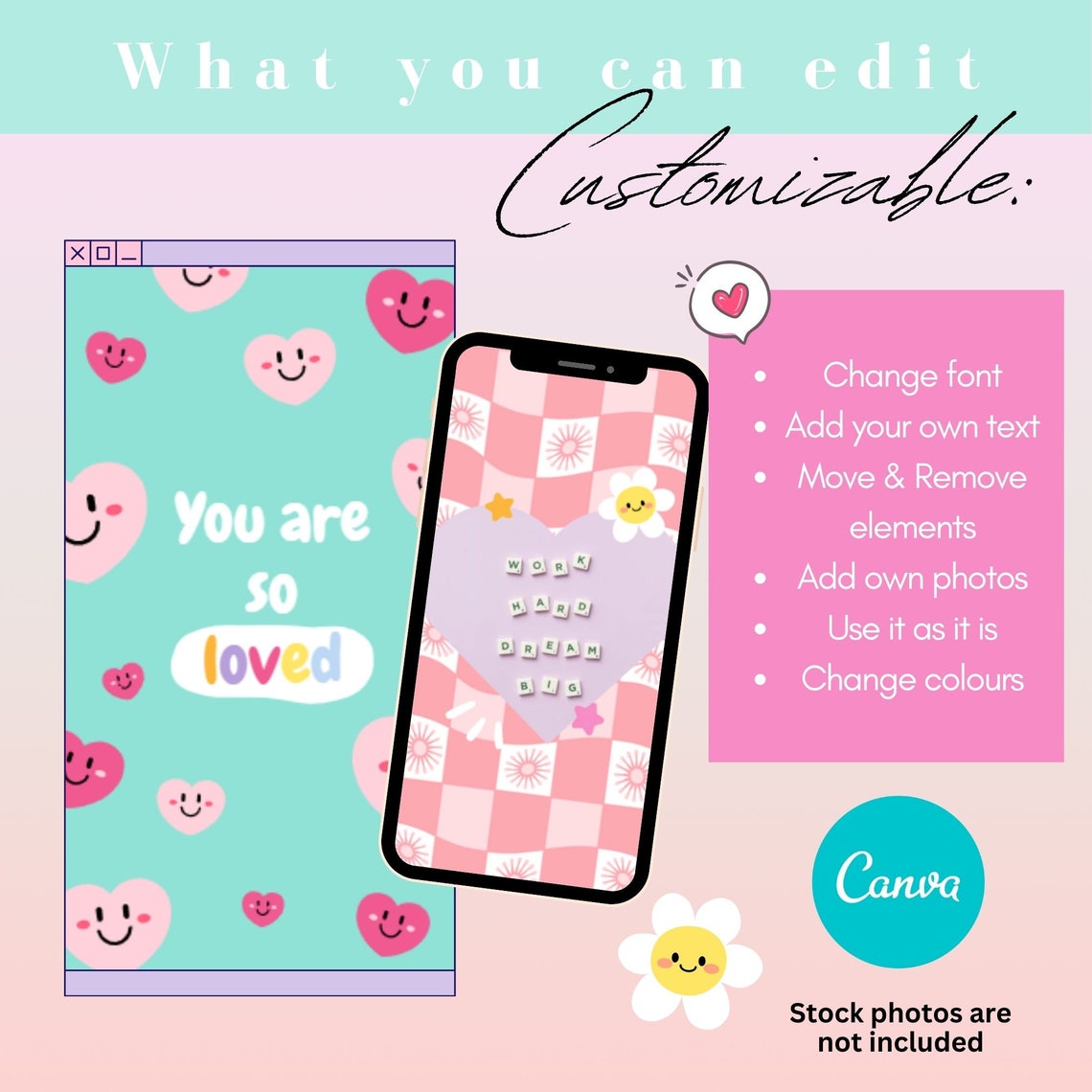 Rainbow Instagram Story Templates - Instagram Templates Canva ...