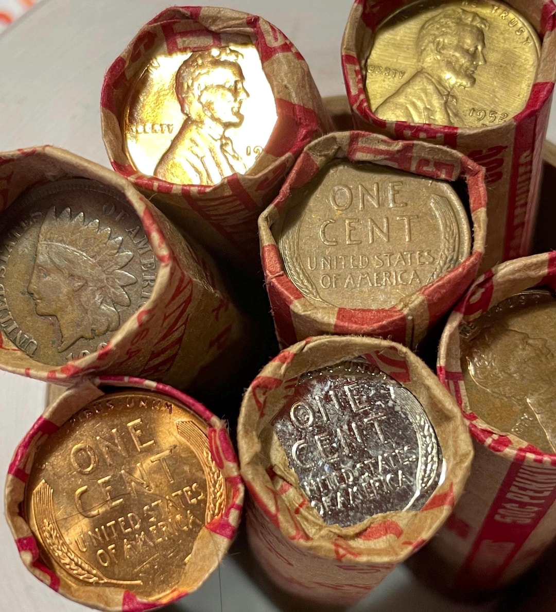 Lincoln Wheat Cent Penny Rolls. 50 US COINS PENNY - Etsy