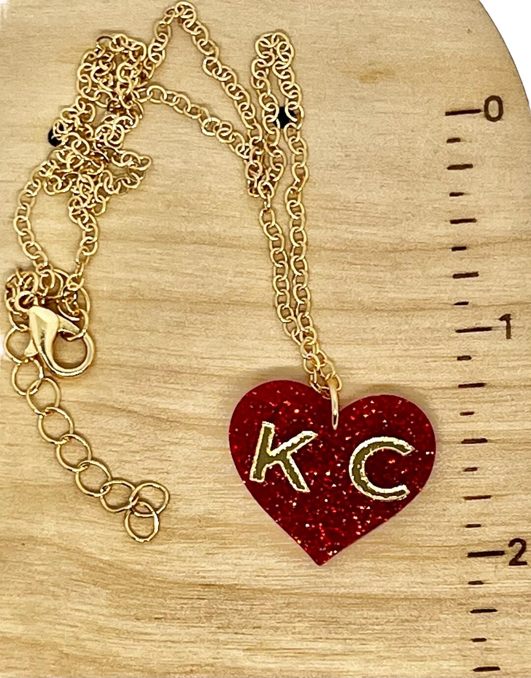 Glittery Heart KC Necklace, Kansas City, Chiefs - Etsy