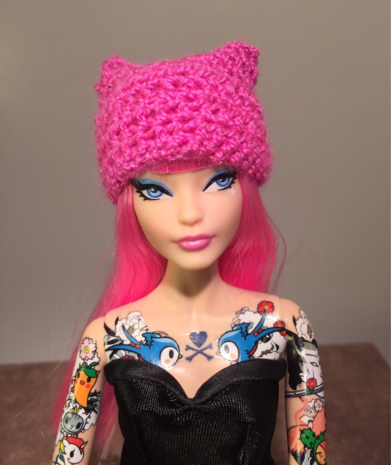 Pink pussy cat hat for Barbie Silkstone Fashion Royalty | Etsy