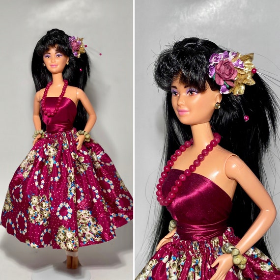 Dolls & Miniatures Collector Barbie Hula girl OOAK Barbie Hawaiian doll ...