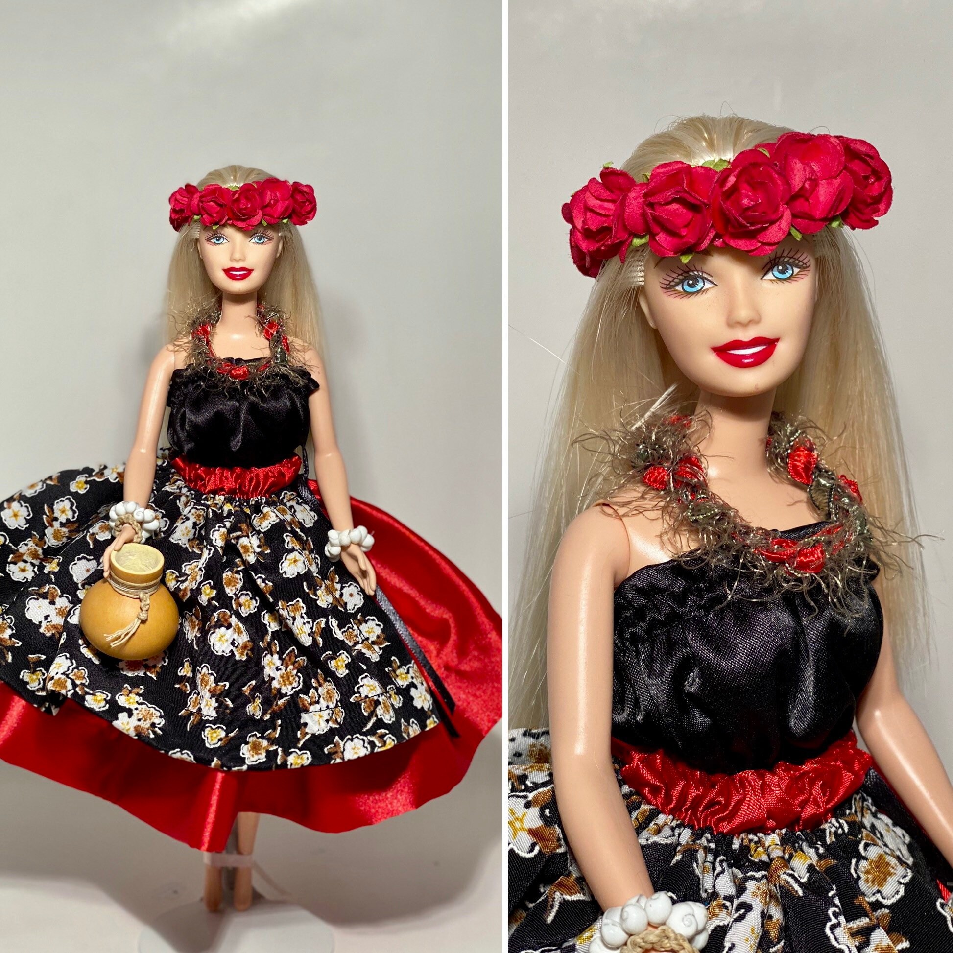 Dolls & Miniatures Collector Barbie Hula girl OOAK Barbie Hawaiian doll ...