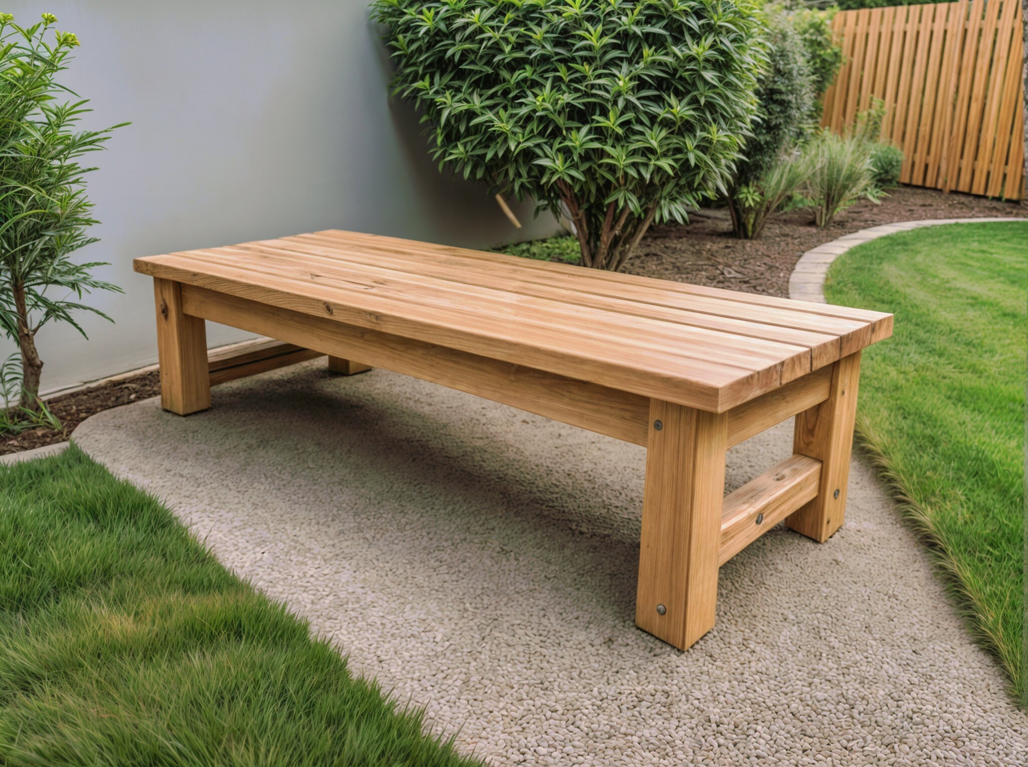 DIY Modern Outdoor Bench Build Plans (PDF File) - Etsy
