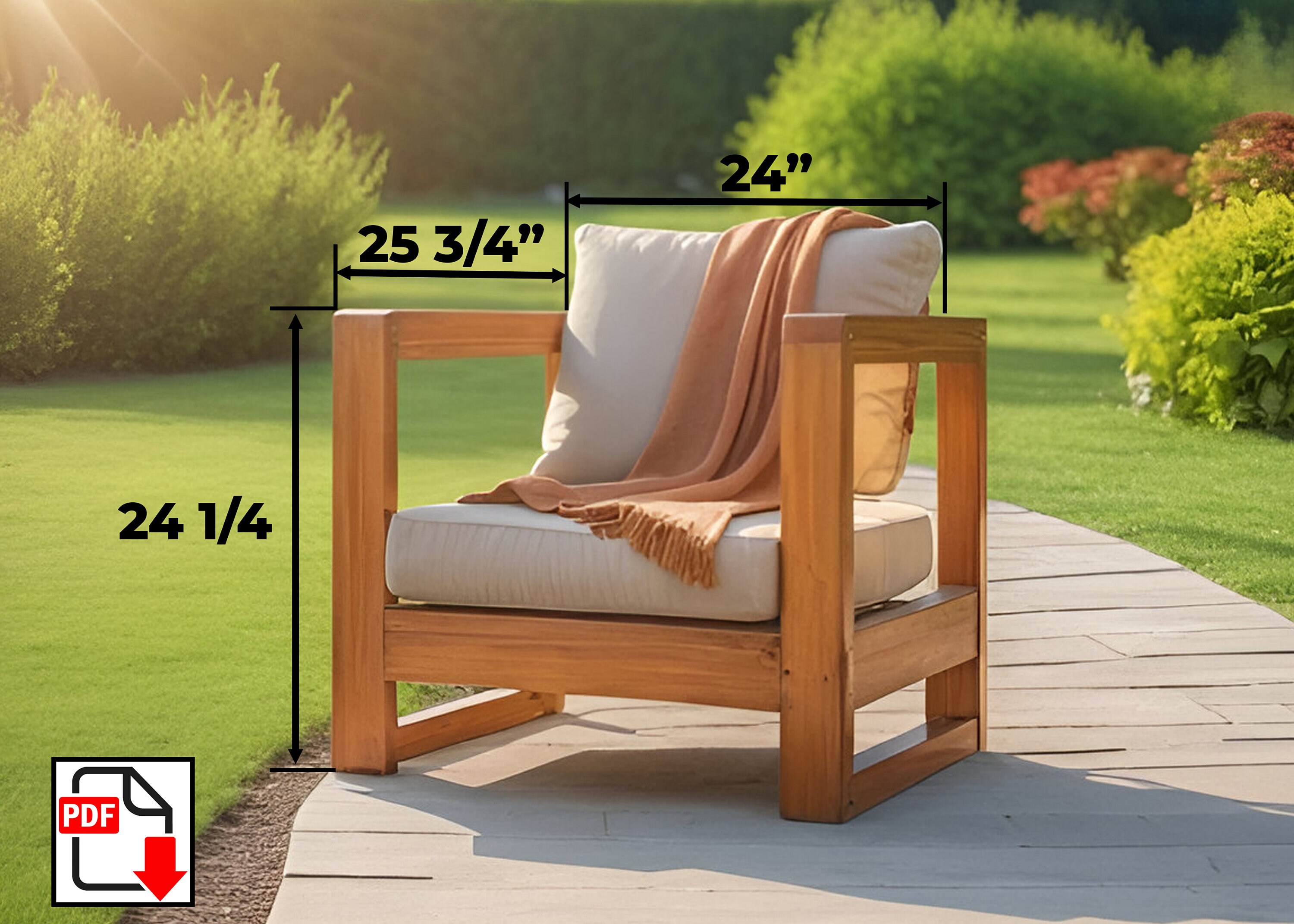 DIY Outdoor Chair Plans | Garden Chair Plans | Outdoor Furniture | PDF ...