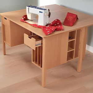 DIY Expandable Craft Table Plan: Sewing & Woodworking Desk (PDF File ...