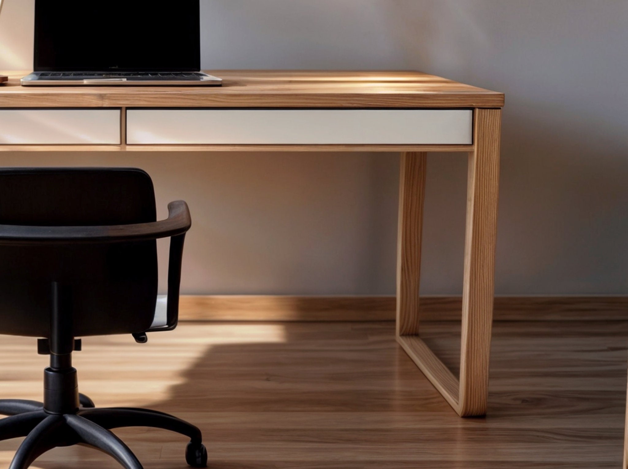 Wood Desk Build Plans | Computer Desk Plan| DIY Furniture Plans ...