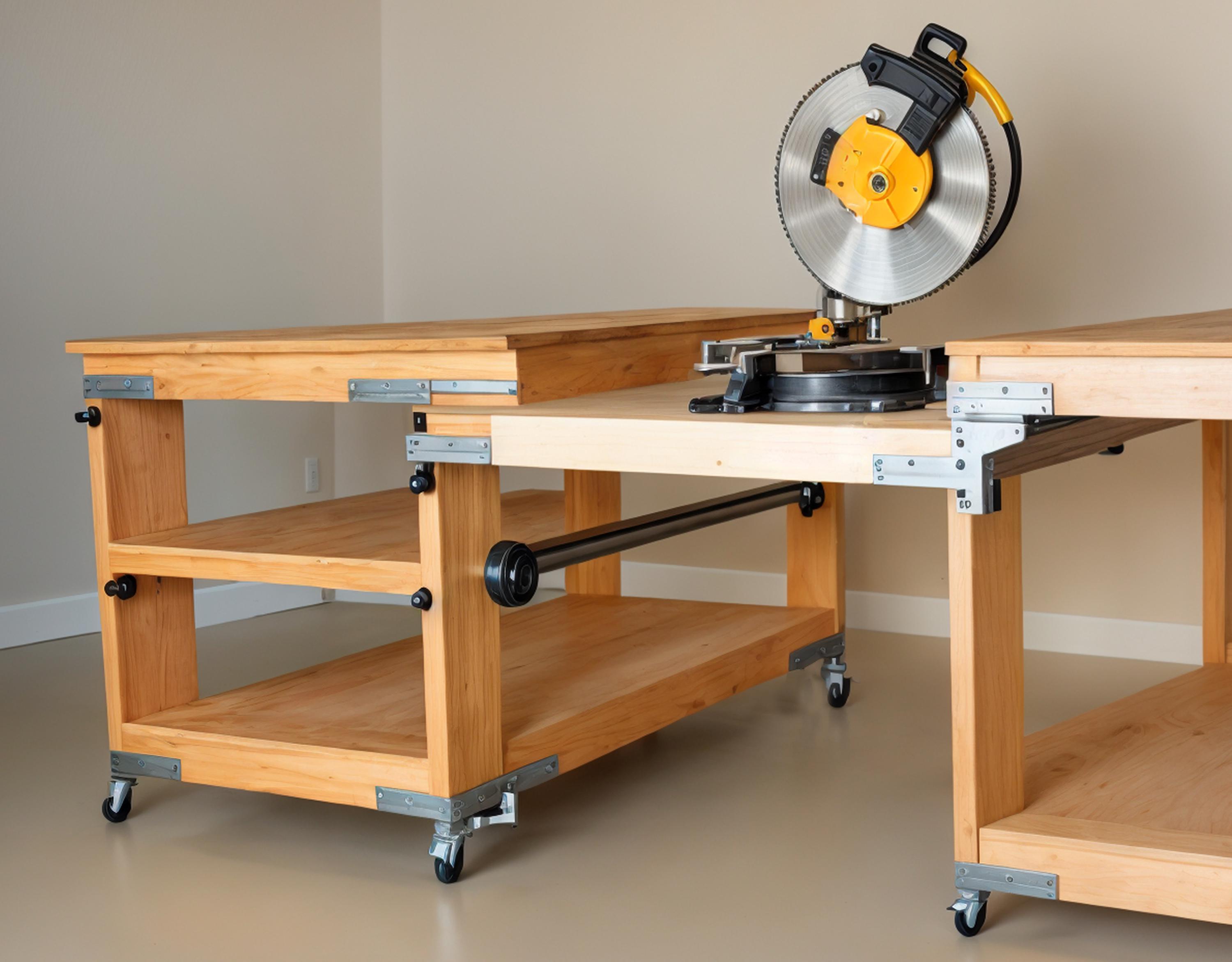 DIY Miter Saw Station Plan: Mobile Workbench With Storage (PDF) - Etsy