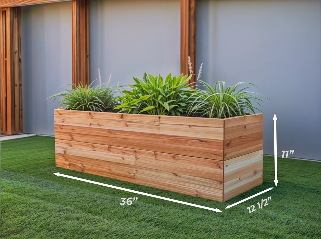 DIY Cedar Garden Bed Planter Plans (PDF) - Etsy