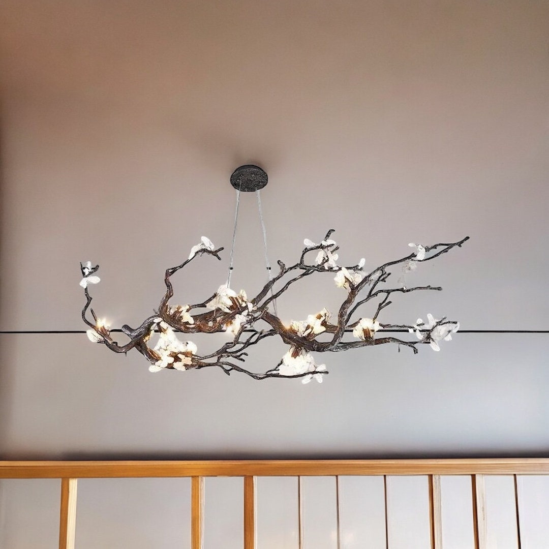 Asian-inspired Lighting: Japanese Blossom & Copper Stone Tree Branch ...