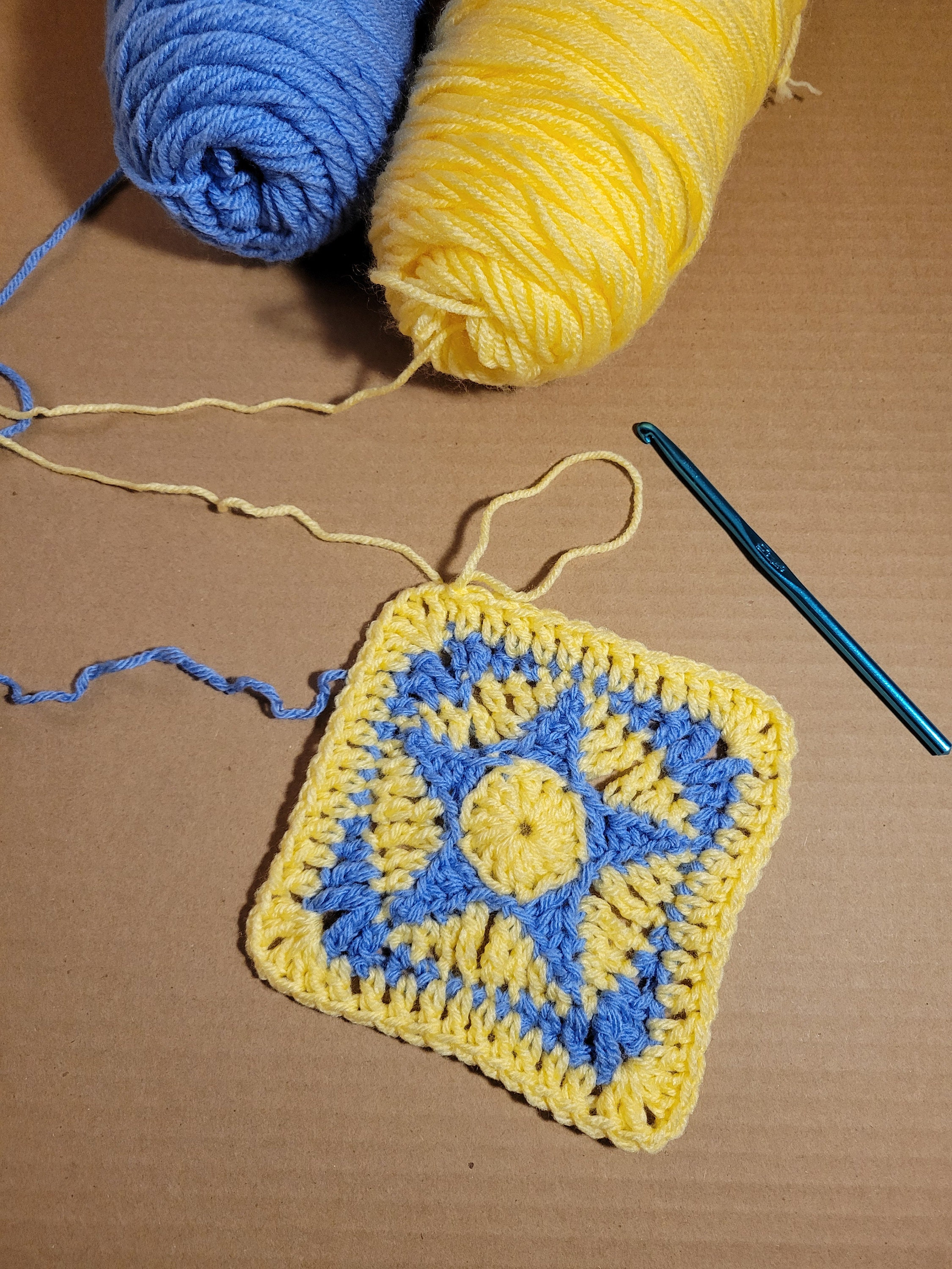 Star Crochet Granny Square Pattern - Etsy