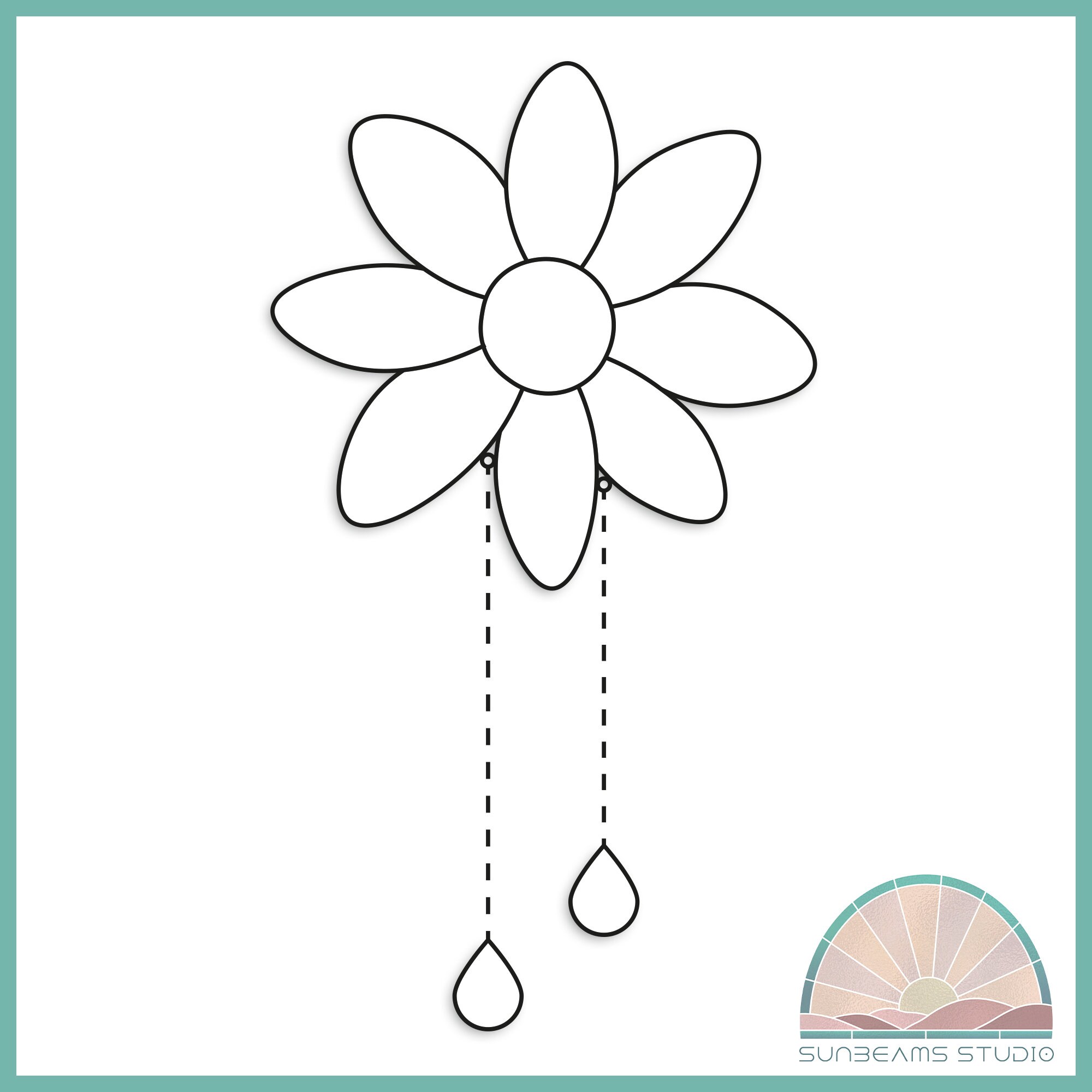 Daisy Stained Glass Pattern, Modern Suncatcher, Diy Stained Glass - Etsy