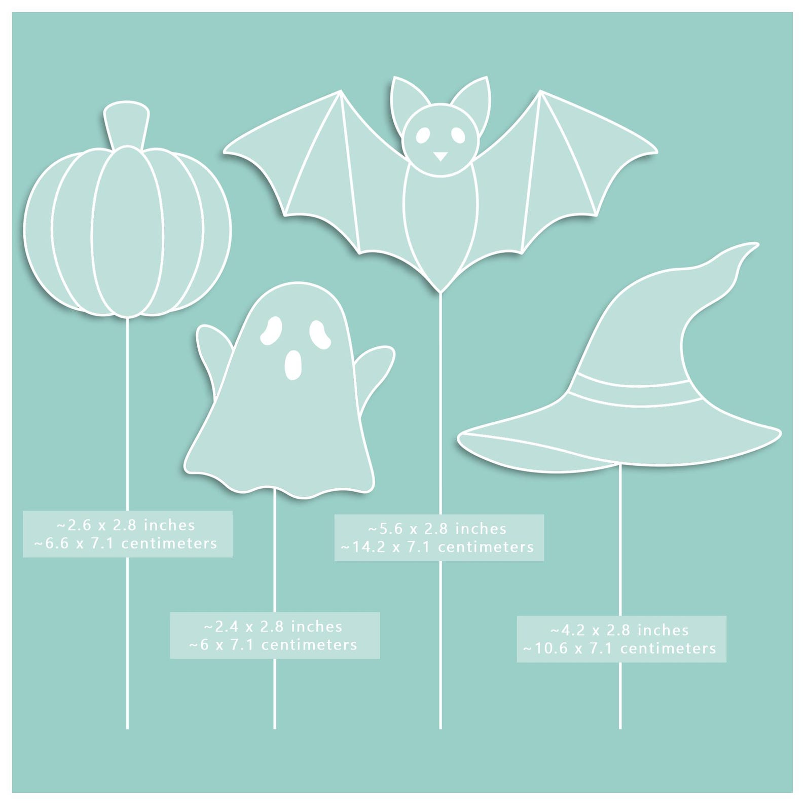 Halloween Bouquet Stained Glass Pattern: Pumpkin, Ghost, Bat, Witch Hat ...