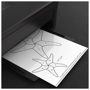 Starfish Stained Glass Pattern, Summer Templates, Modern Suncatcher ...