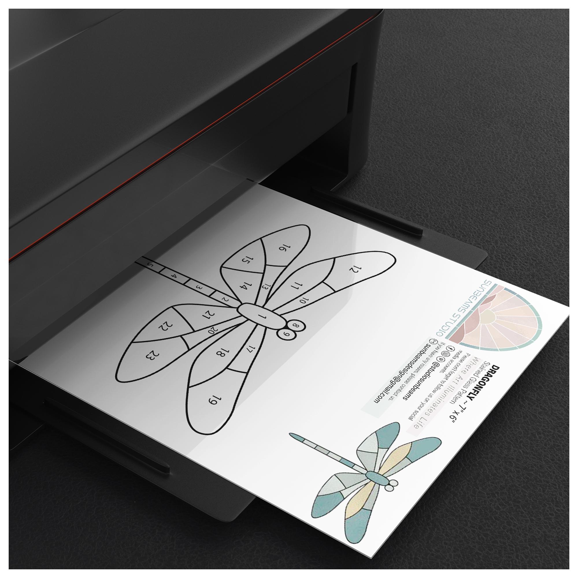 Dragonfly Stained Glass Pattern: Modern Suncatcher DIY (PDF & JPEG) - Etsy