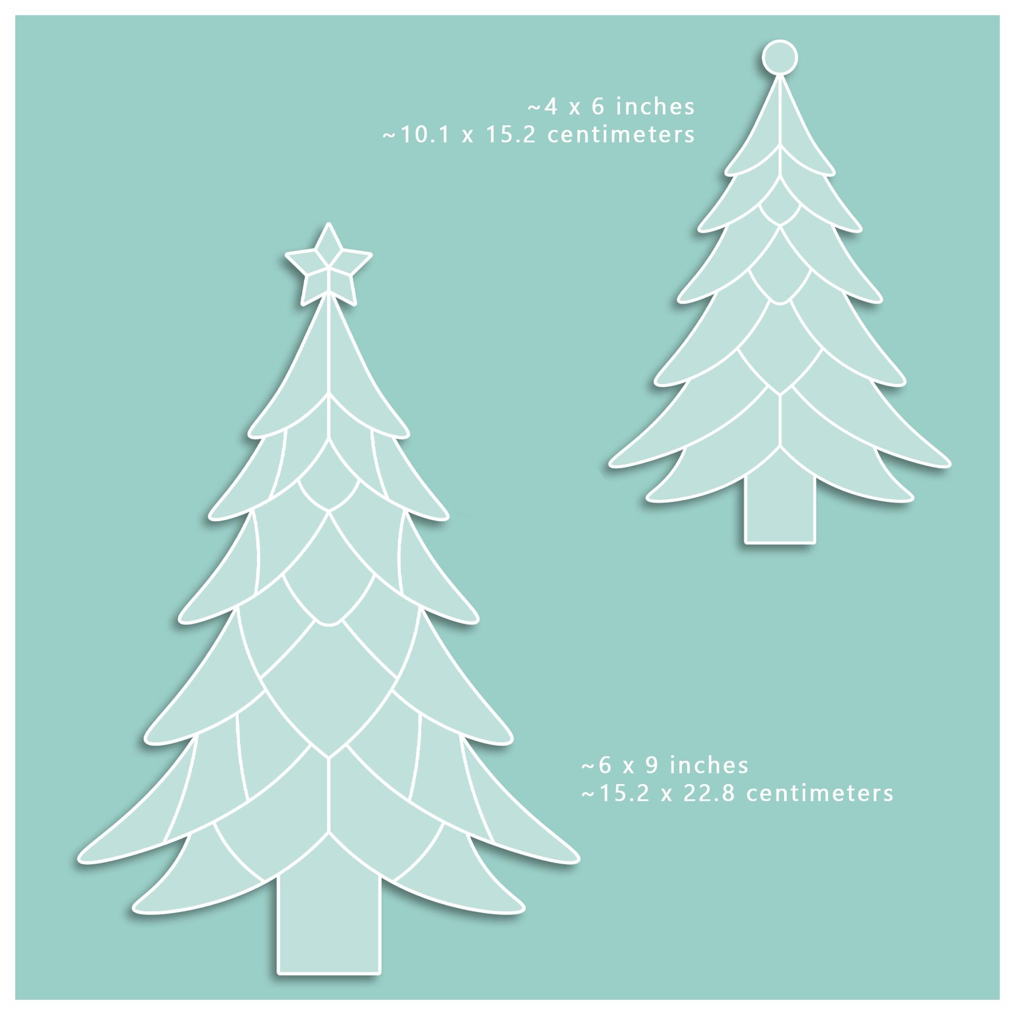 Christmas Pine Tree Stained Glass Patterns: Modern Suncatcher DIY (PDF ...