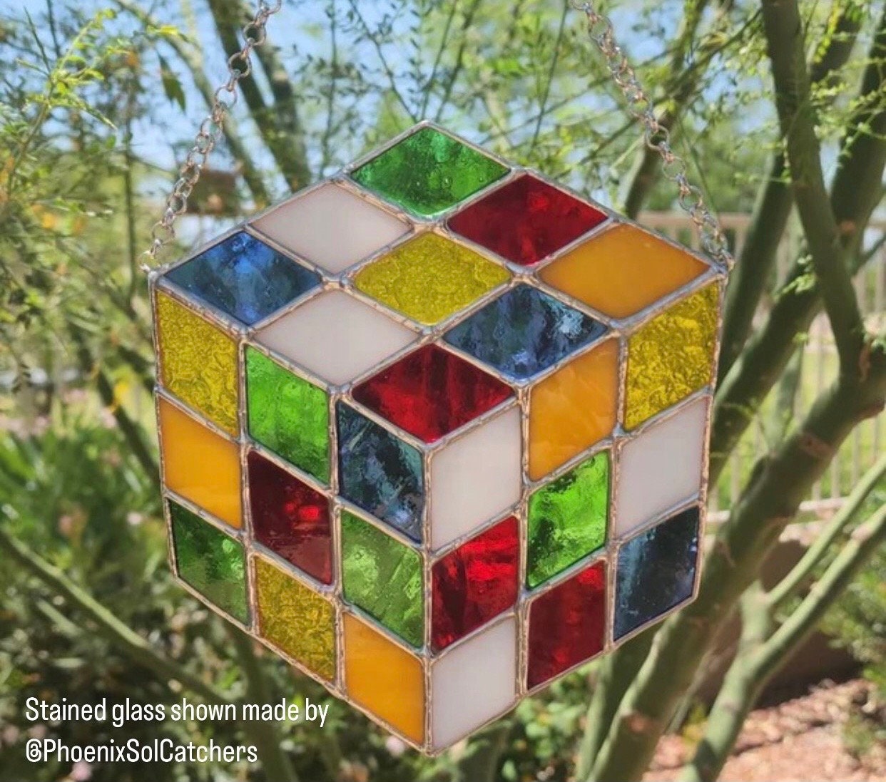 Rubik's Cube Pattern, Modern Suncatcher, Diy Stained Glass - Etsy