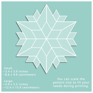 Snowflake Glass Pattern, Modern Suncatcher, Diy Stained Glass - Etsy