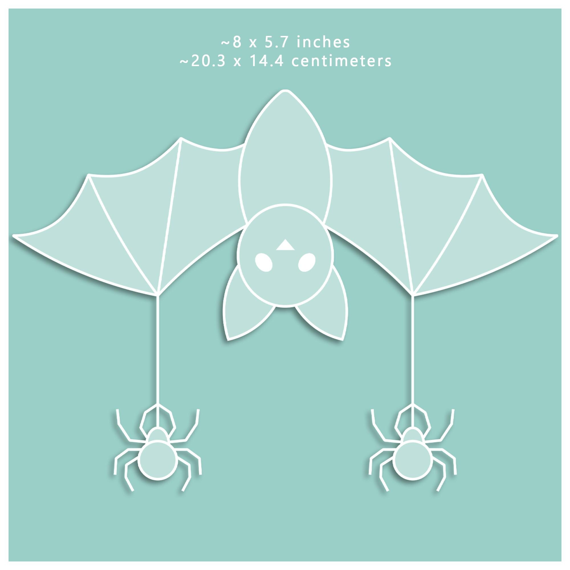 Halloween Bat Stained Glass Pattern: Hallowen Suncatcher DIY (PDF) - Etsy