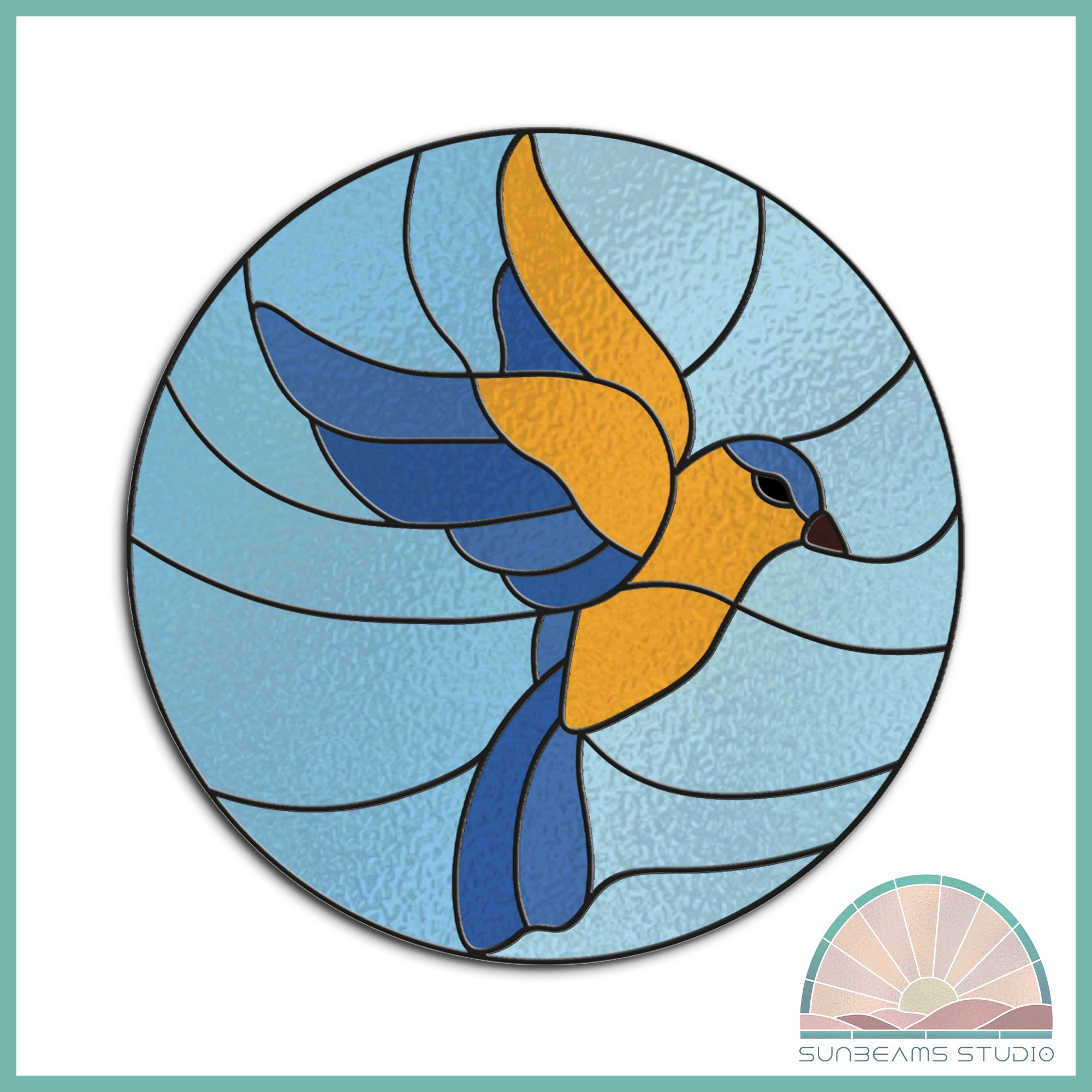 Bird Stained Glass Pattern, Modern Suncatcher, Diy Stained Glass - Etsy