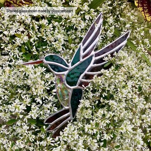 Hummingbird Stained Glass Pattern: Modern Suncatcher DIY (PDF/JPEG) - Etsy