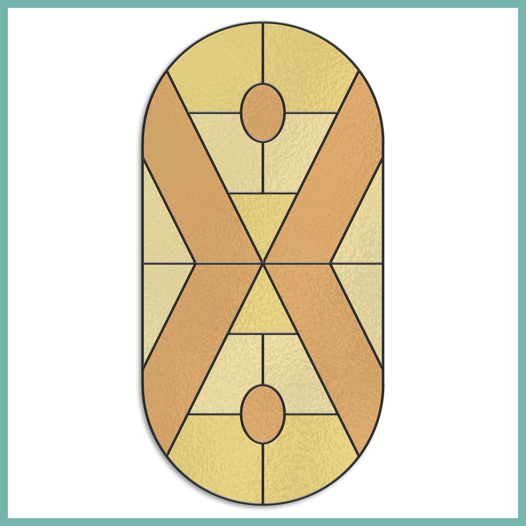 3 Geometric Glass Patterns Bundle, Modern Suncatcher Pack, Diy Stained ...