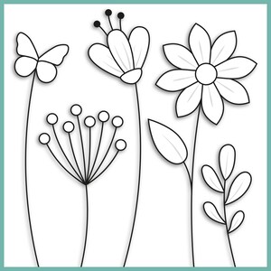 Spring Flowers Stained Glass Patterns 2, Flower Bouquet, Wildflowers ...