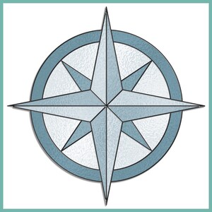 Compass Pattern, Modern Suncatcher, Diy Stained Glass, Unique DIY Craft ...