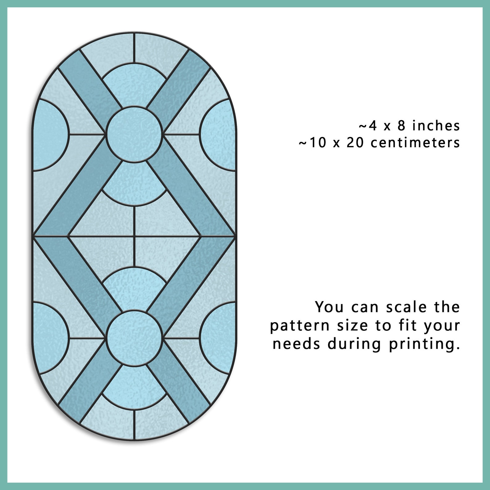 Geometric Stained Glass Pattern, Modern Suncatcher, Diy Stained Glass ...