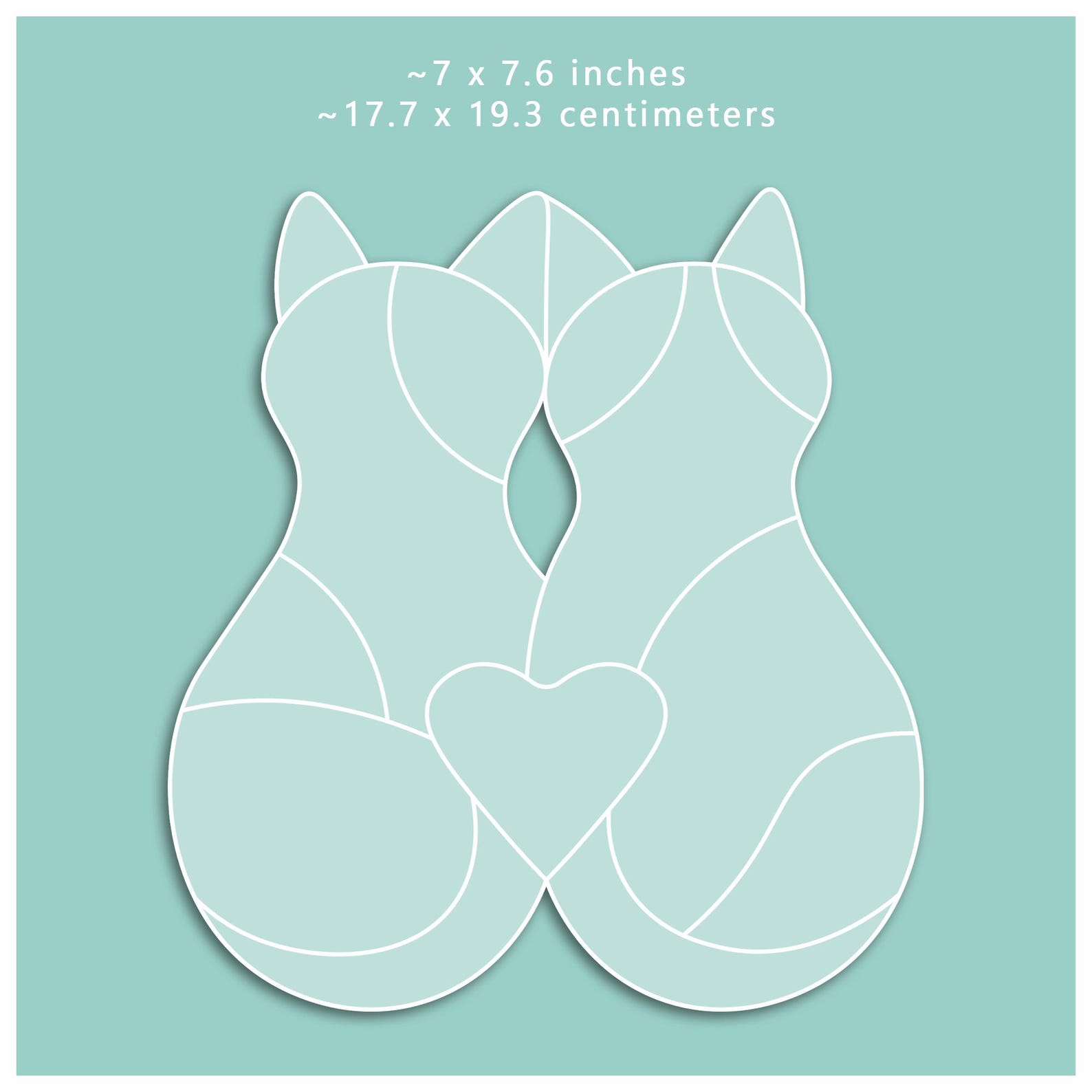 Purrfect Love | Cat Couple Stained Glass Pattern: Valentine's Day ...