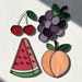 Summer Fruits Stained Glass Pattern: Cherry, Grape, Peach (PDF/JPEG) - Etsy