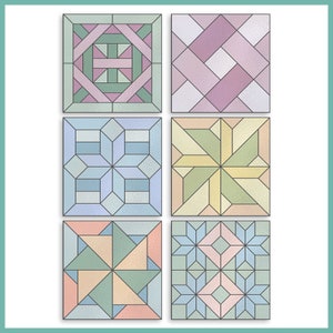 Geometric Glass Pattern Bundle, Modern Suncatcher Pack, Diy Stained ...