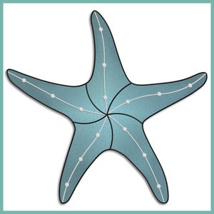 Starfish Stained Glass Pattern, Summer Templates, Modern Suncatcher ...