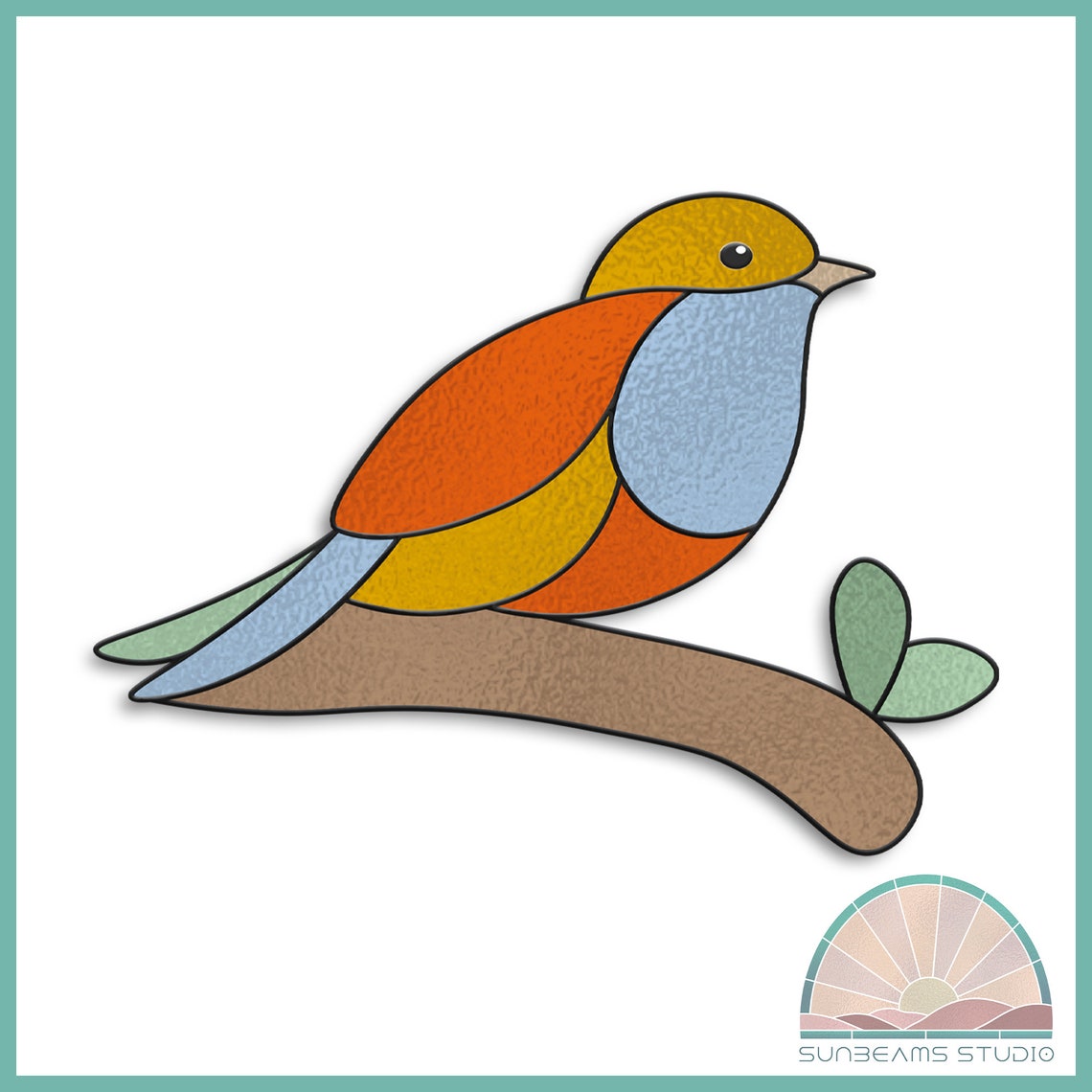 European Robin Stained Glass Pattern: DIY Suncatcher (PDF/JPEG) - Etsy