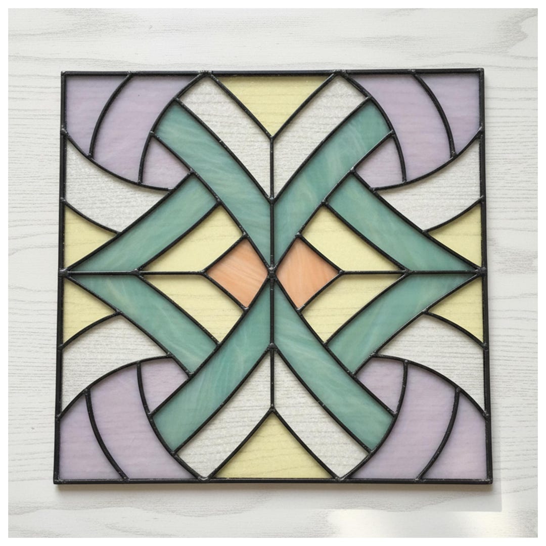 Patrón de vitral con nudo celta: Atrapasol geométrico moderno (PDF y ...
