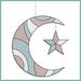 Crescent Moon and Star Stained Glass Pattern: Geometric Suncatcher (PDF ...