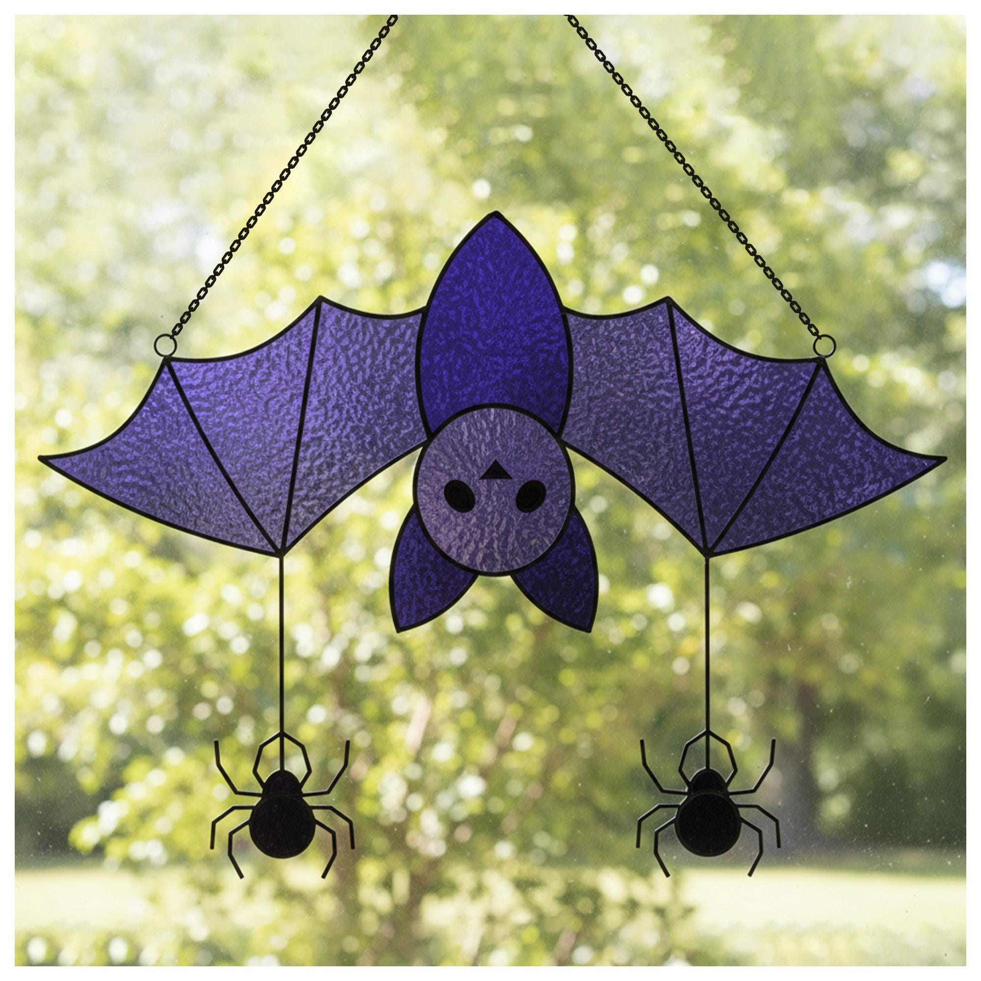 Halloween Bat Stained Glass Pattern: Hallowen Suncatcher DIY (PDF) - Etsy