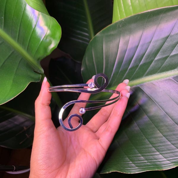Silver Arm Cuff - Etsy