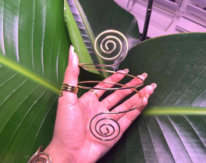 Minimalist Arm Cuff - Gold Upper Arm Band - Silver Arm Bracelet ...