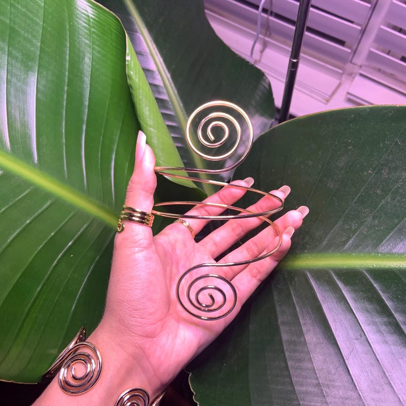 Gold Arm Cuff - Etsy