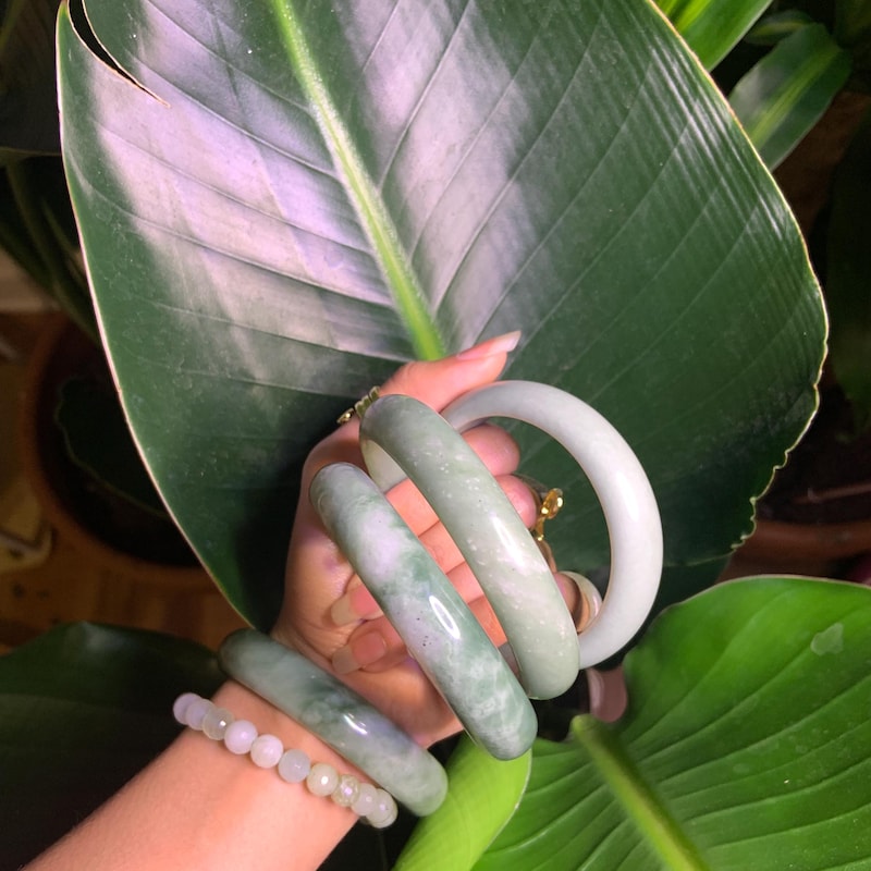 Jade Bangles - Etsy